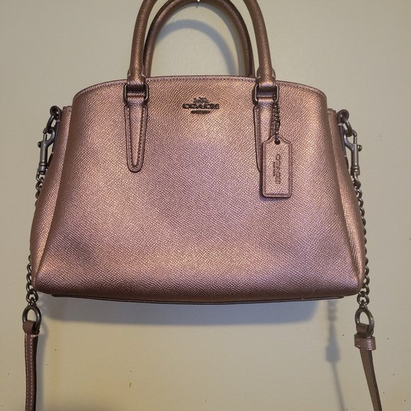 Coach | Bags | Coach Pink Metallic Purse | Poshmark